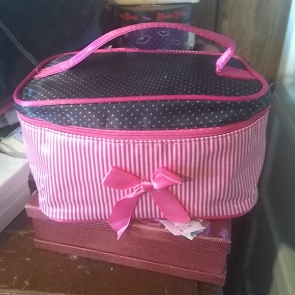 Xin | Bags | Sexy Satin Hot Pink Color Travel Train Case | Poshmark